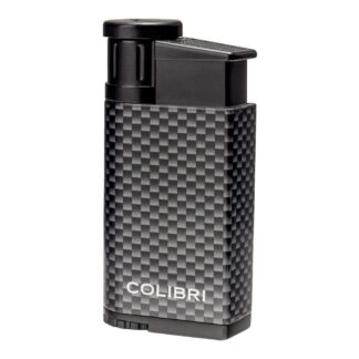 Colibri Black Carbon Fiber Lighter & Cutter Set - LM Cigars