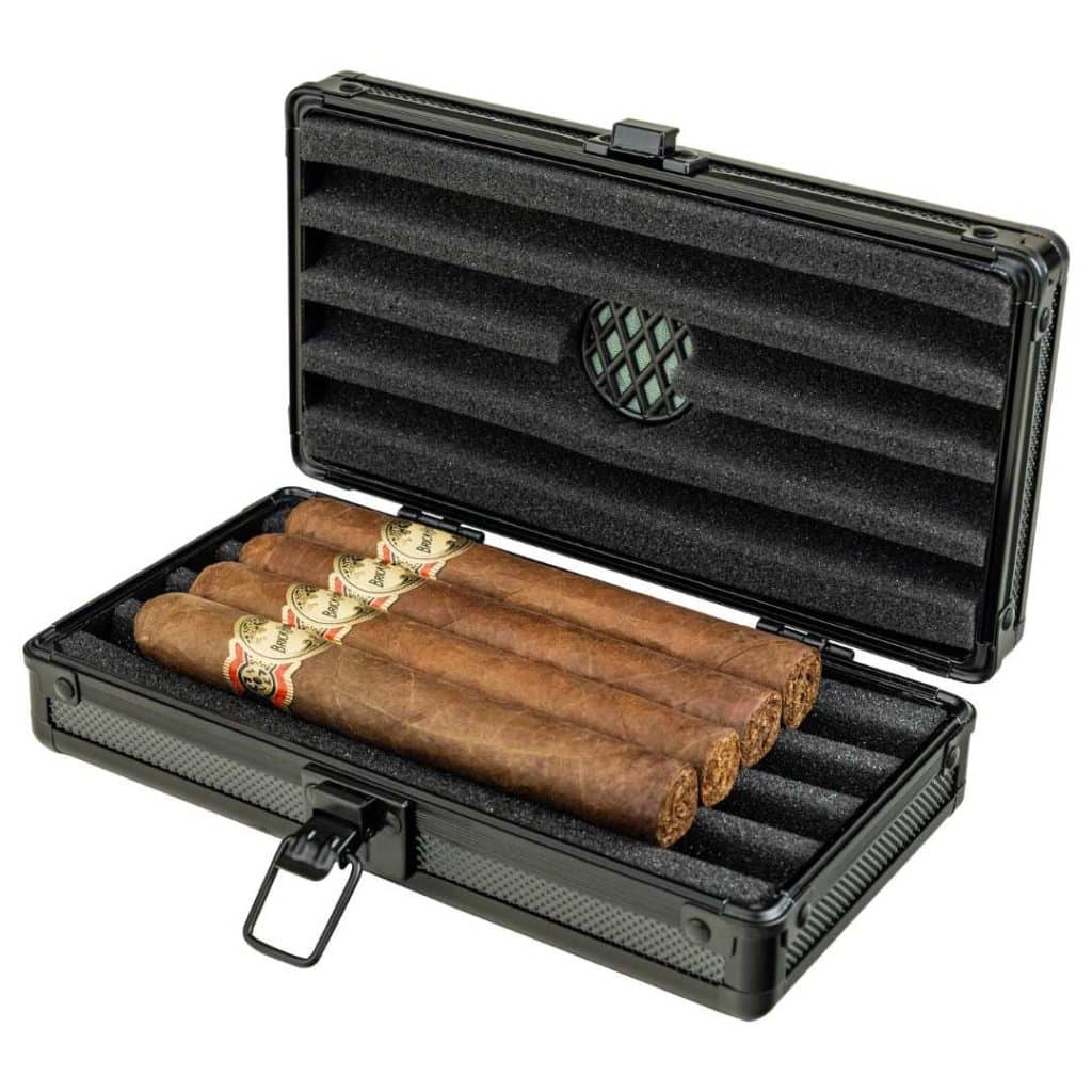 Craftsman's Bench Passport Black Travel Humidor - LM Cigars
